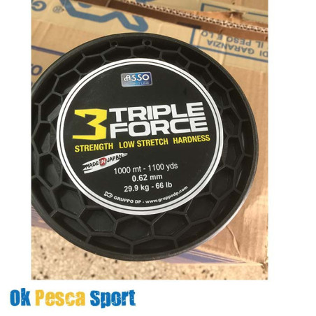 nylon Asso TRIPLE FORCE 1000 mt-Ok Pesca Sport-nuovo